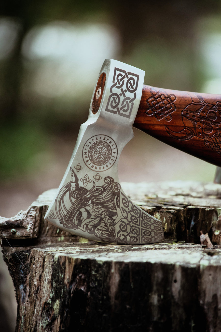 Oathkeeper’s Edge – Viking Axe with Runes & Warrior Engraving | Modern ...