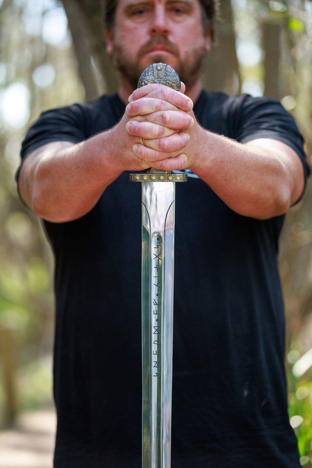 Ragnar Viking Sword – Full Steel Blade & Handle with Leather Sheath ...